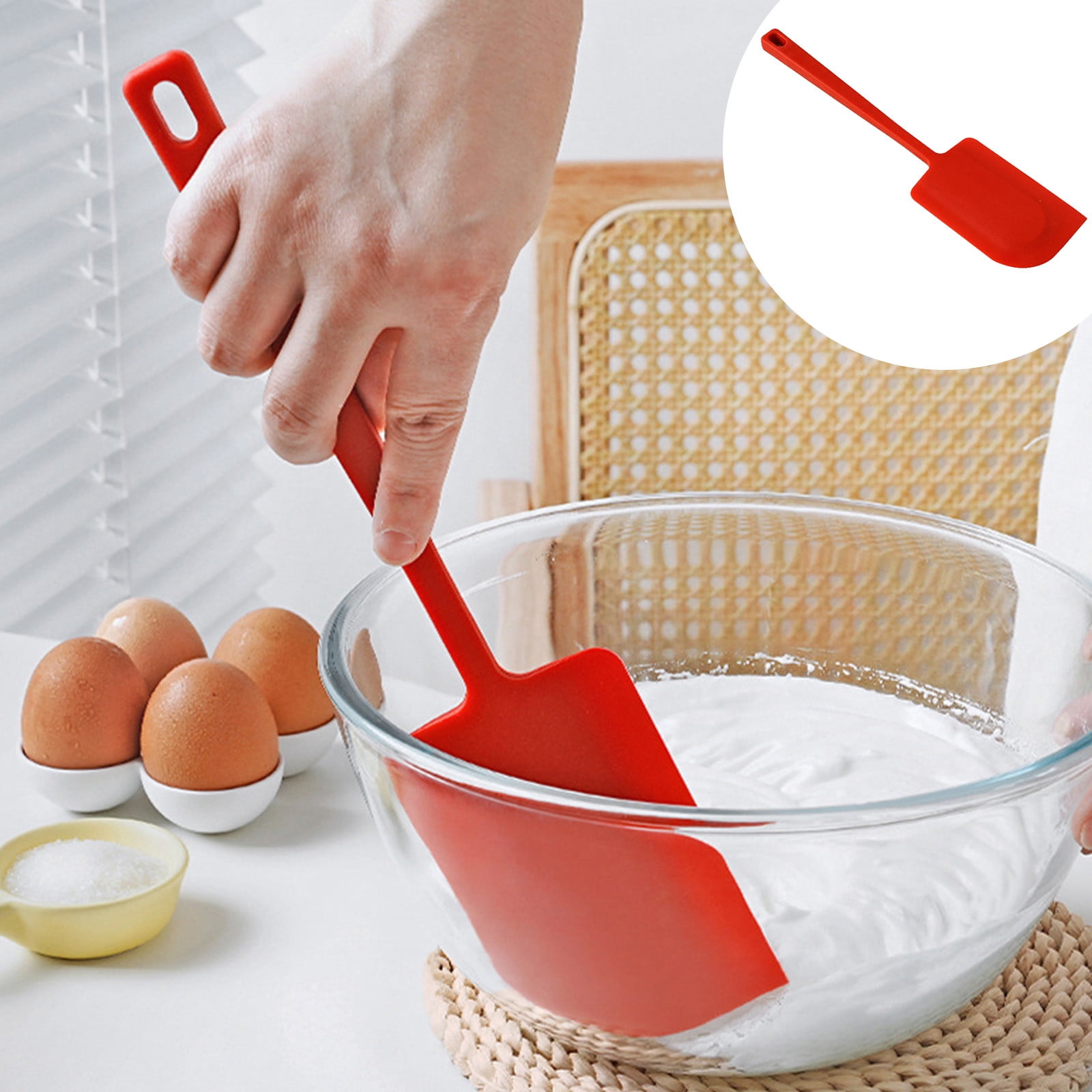 Kuroiy High Temp Resistant Silica Gel Scraper | Oversized Red Spatula ...