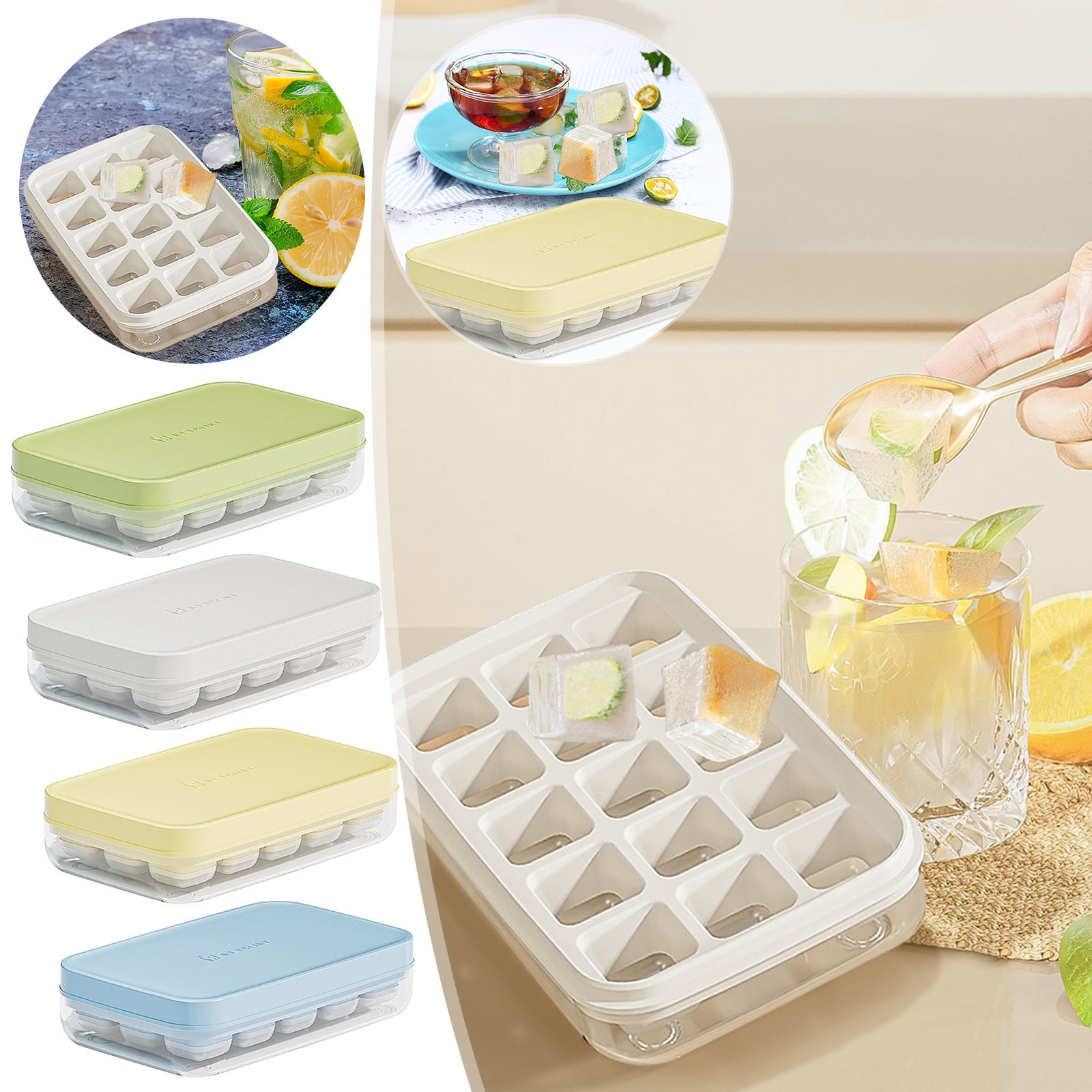 Kuroiy Ice Cube Tray Mold 6-Hole | Easy-Release Silicone Ice Maker Box ...
