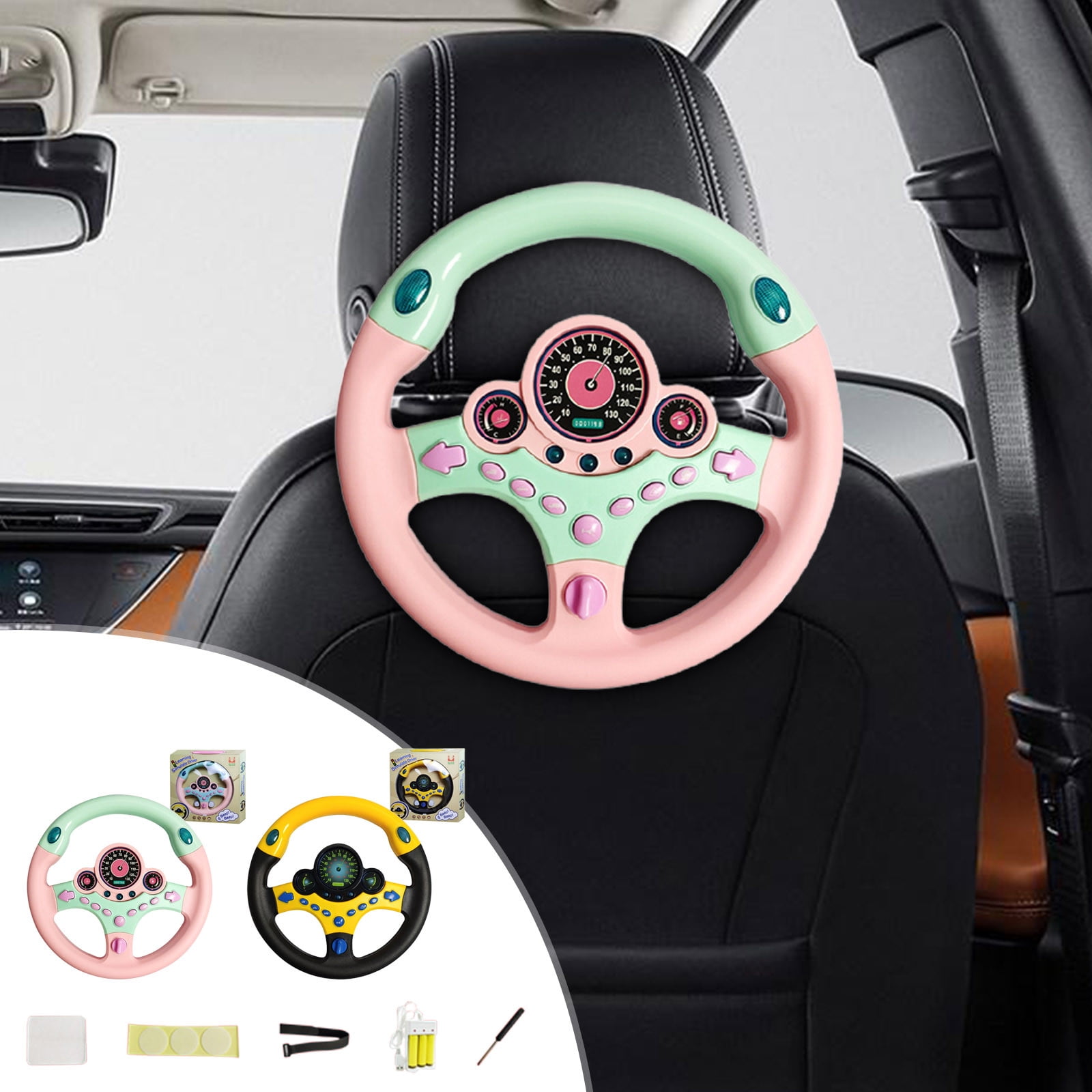 Kuroiy Interactive Steering Wheel Toy | Car Simulation Driving Wheel ...