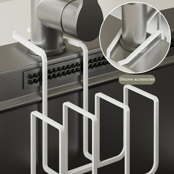 Kuroiy Kitchen Sink Organizer Rack | Japanese Style Iron Sponge Holder ...