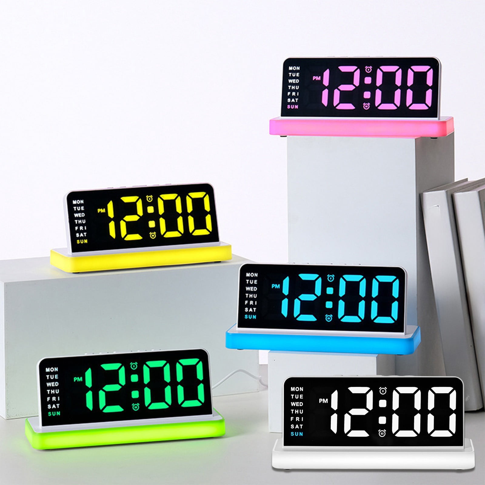 Kuroiy LED Digital Wall Clock | Large Display Alarm Clock ...