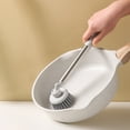 Kuroiy Long-Handled Pot Cleaning Brush for Kitchen | Large Soft-Bristle ...