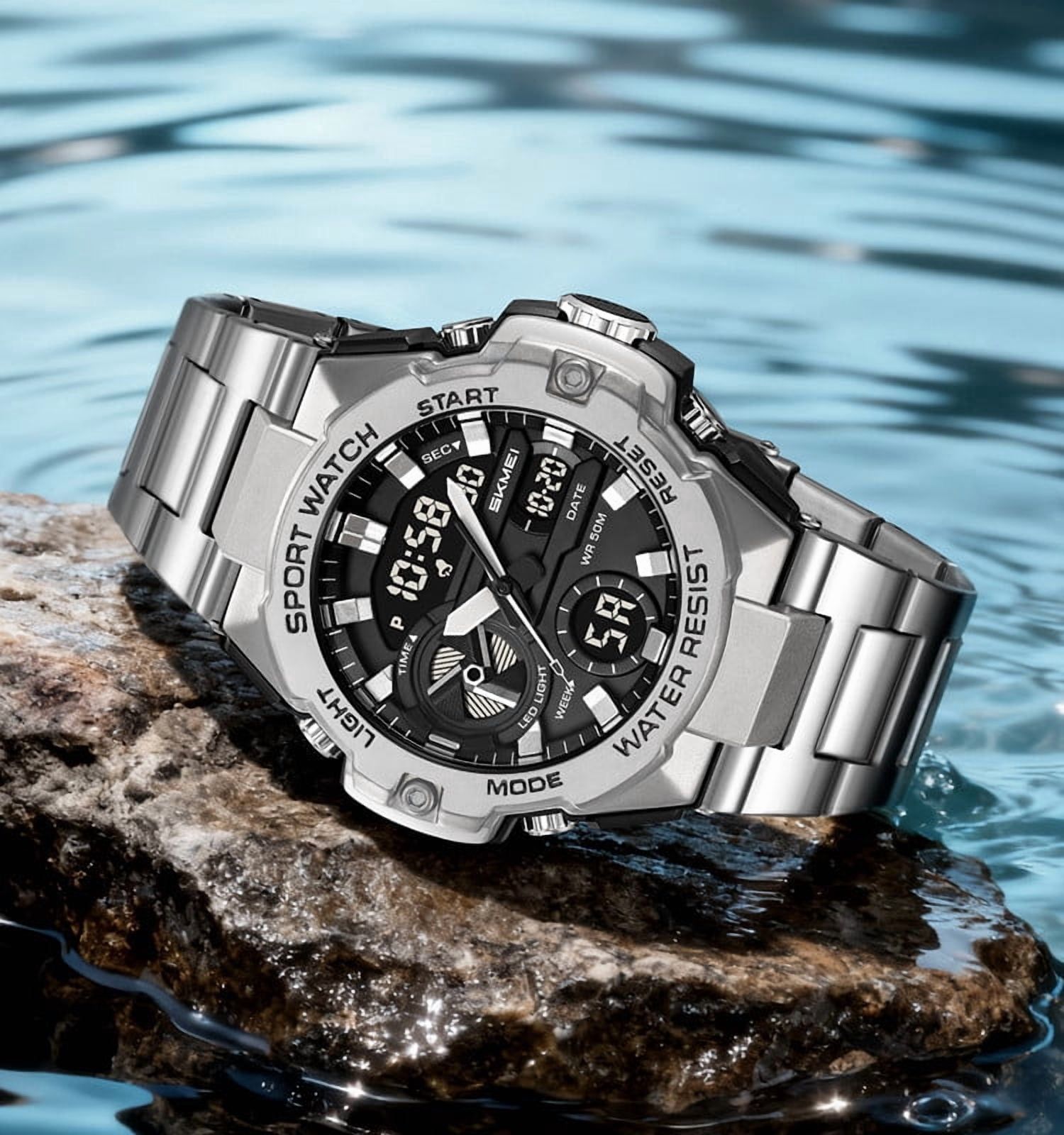 Kuroiy Men's Digital Outdoor Sports Watch | Waterproof Rugged Design ...