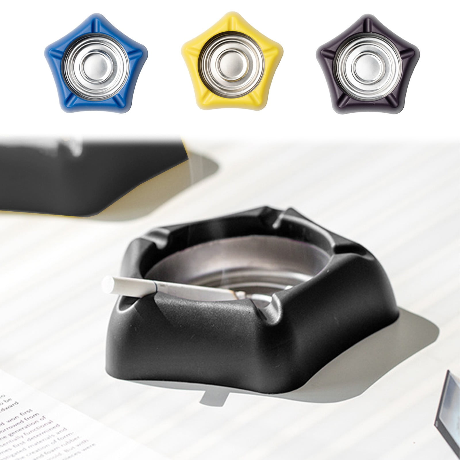 Kuroiy Pentagram Shelf Ashtray Stainless Steel Decorative Ashtray ...