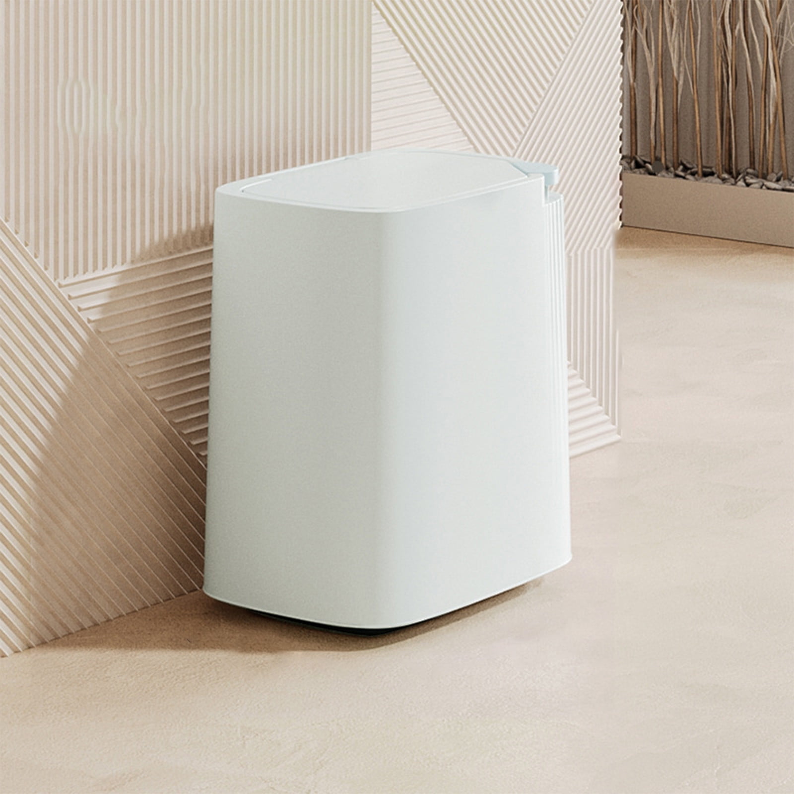 Kuroiy Slim Push Top Trash Can | Deodorant Lid | Space-Saving Waste Bin ...
