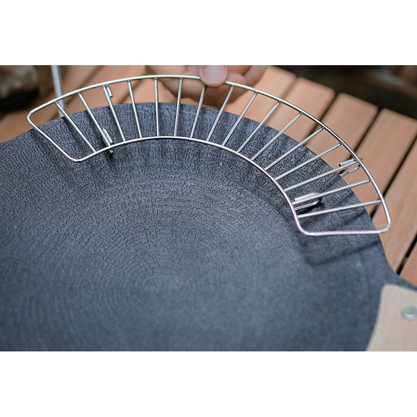 Kuroiy Stainless Steel Grilling Tray with Integrated Oil Draining Rack | Portable Foldable ...