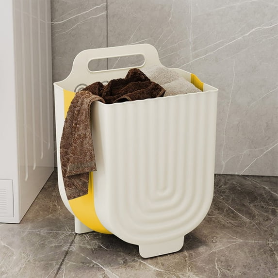 Kuroiy Wall Mounted Laundry Basket | Large Capacity Foldable Plastic ...