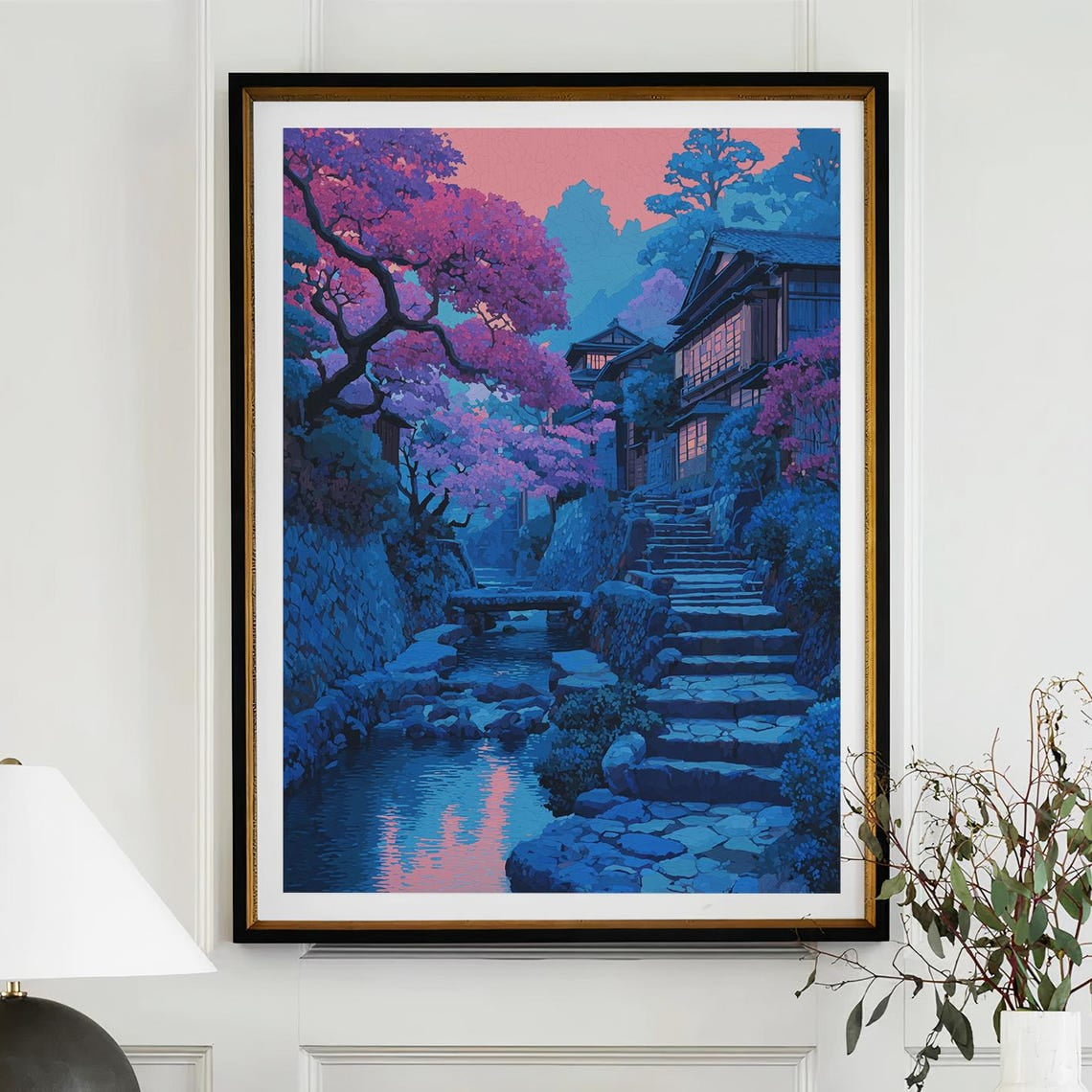 Kurokawa Onsen Kumamoto Japan Historical Landscape Painting Vacation ...