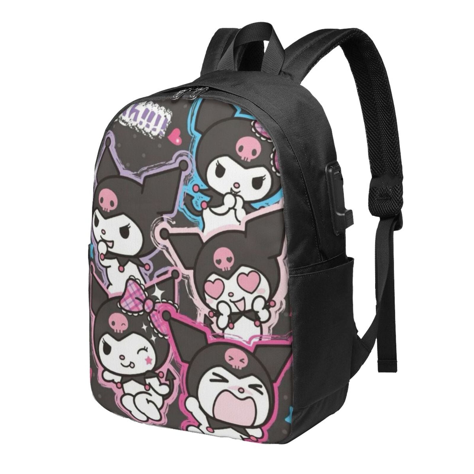 Kuromi 17 Inch Laptop Backpack With Usb Charging Port Travel Bags ...
