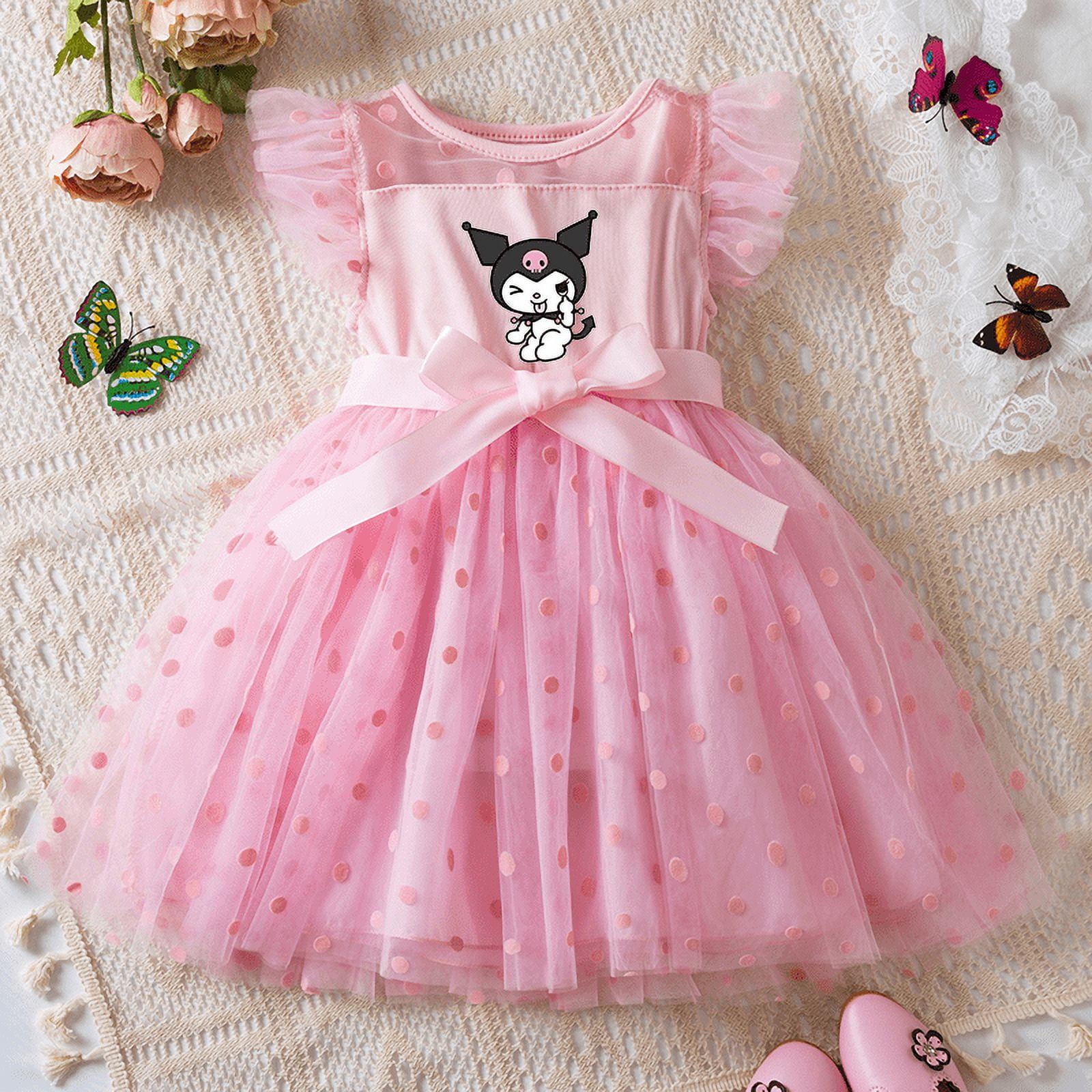Kuromi 2-6Y Baby Dress Princess Mesh Skirt Summer Sleeveless Clothes ...