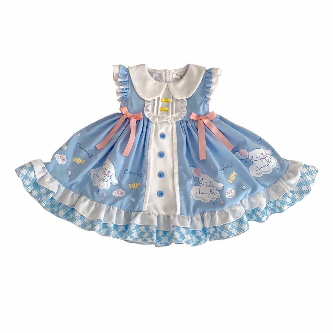 Kuromi 2025 Lolita Summer Dress Sanrios Anime Cinnamoroll Cute Princess ...