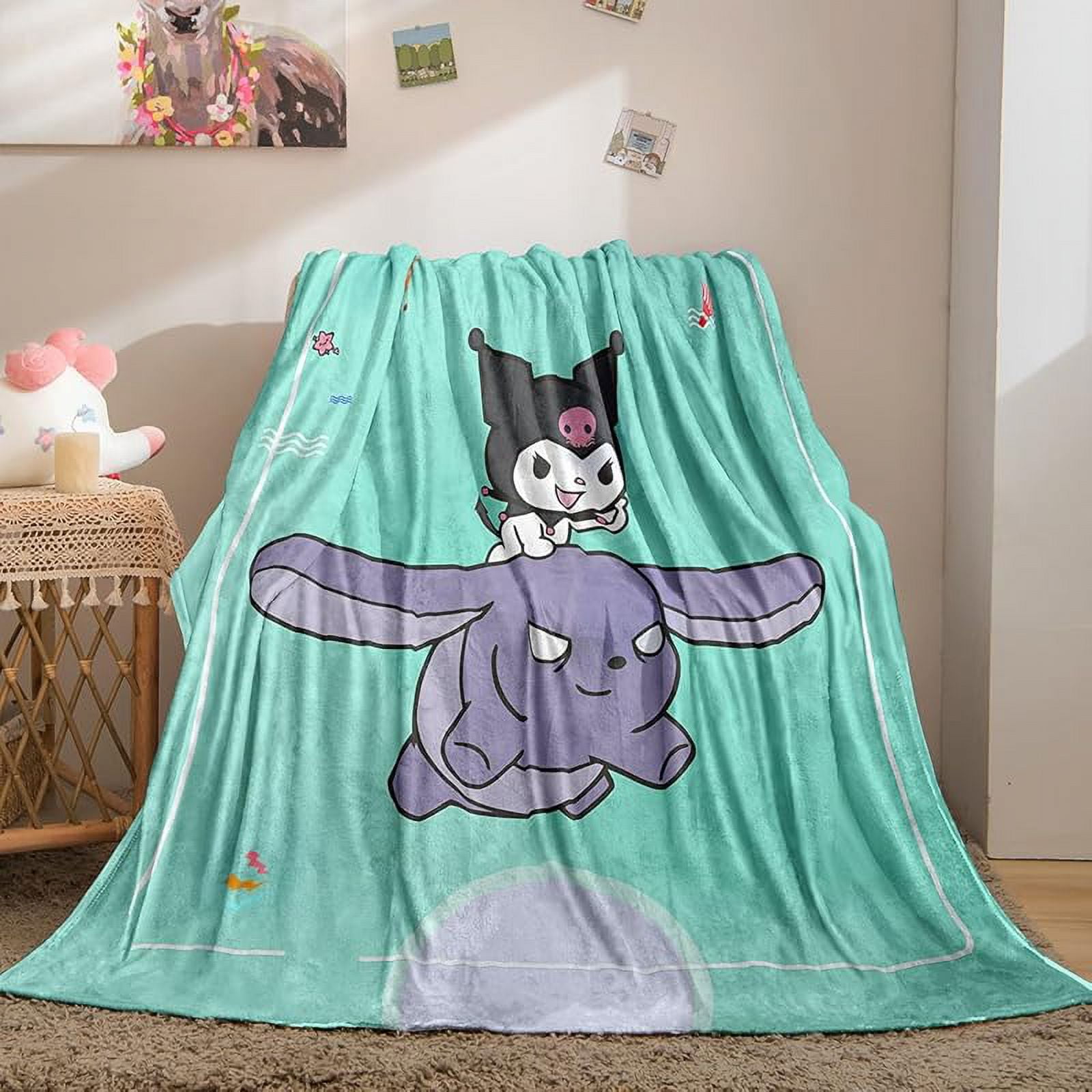 Kuromi 3D Print Blanket Soft Flannel Cartoons Movie Anime for Kids ...