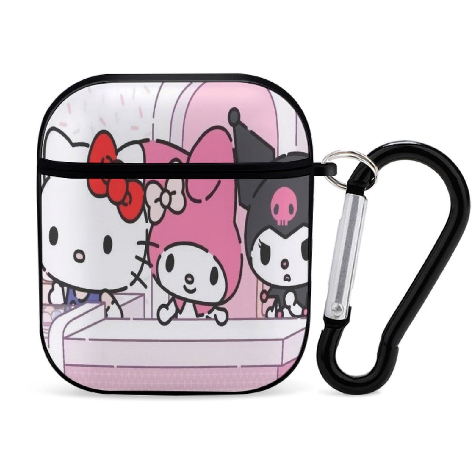Kuromi And Hello Kitty Case for AirPods Case Cover with Keychain,Cute ...