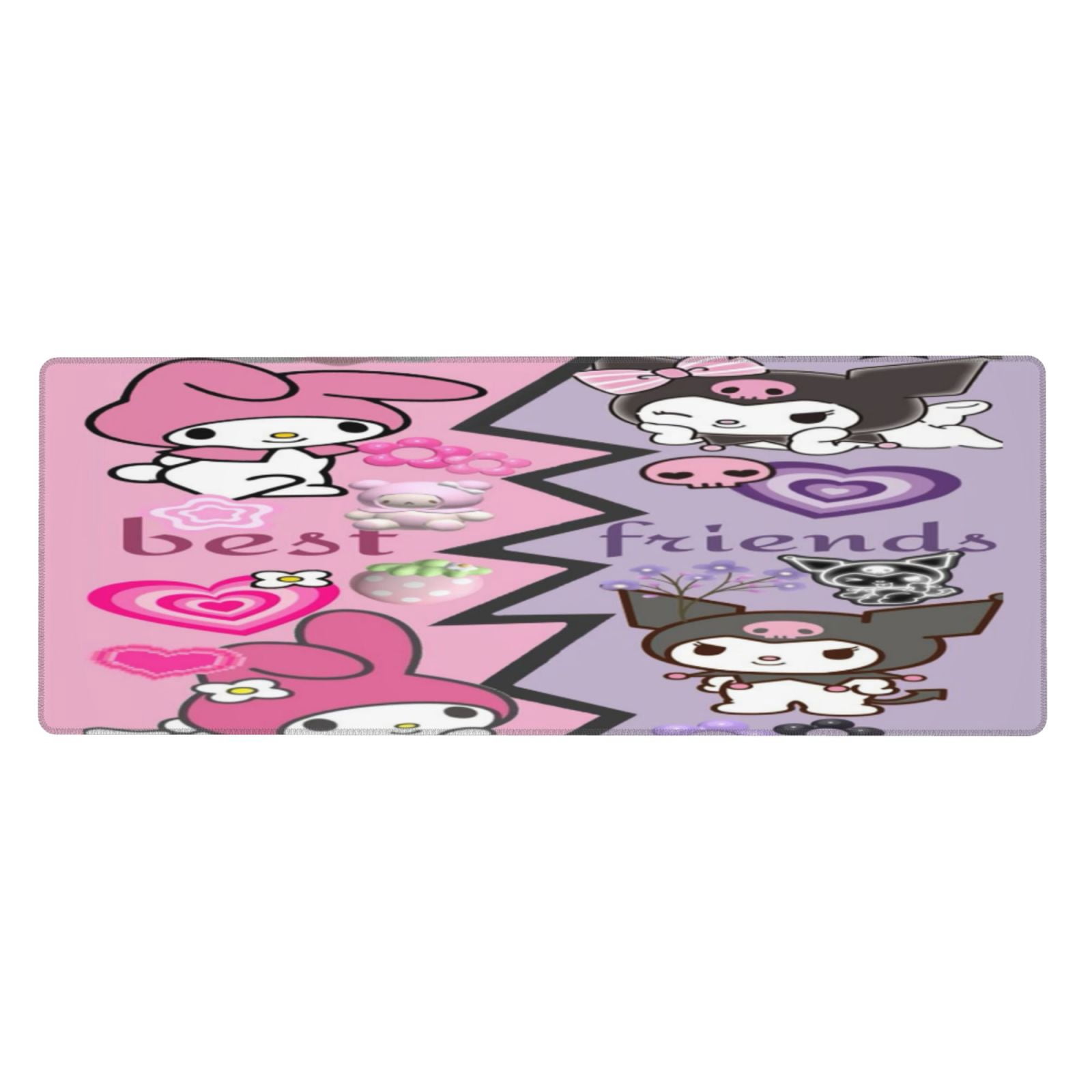 Kuromi And Melody Mouse Pad Desk Mat Large Keyboard Pad Non-Slip ...