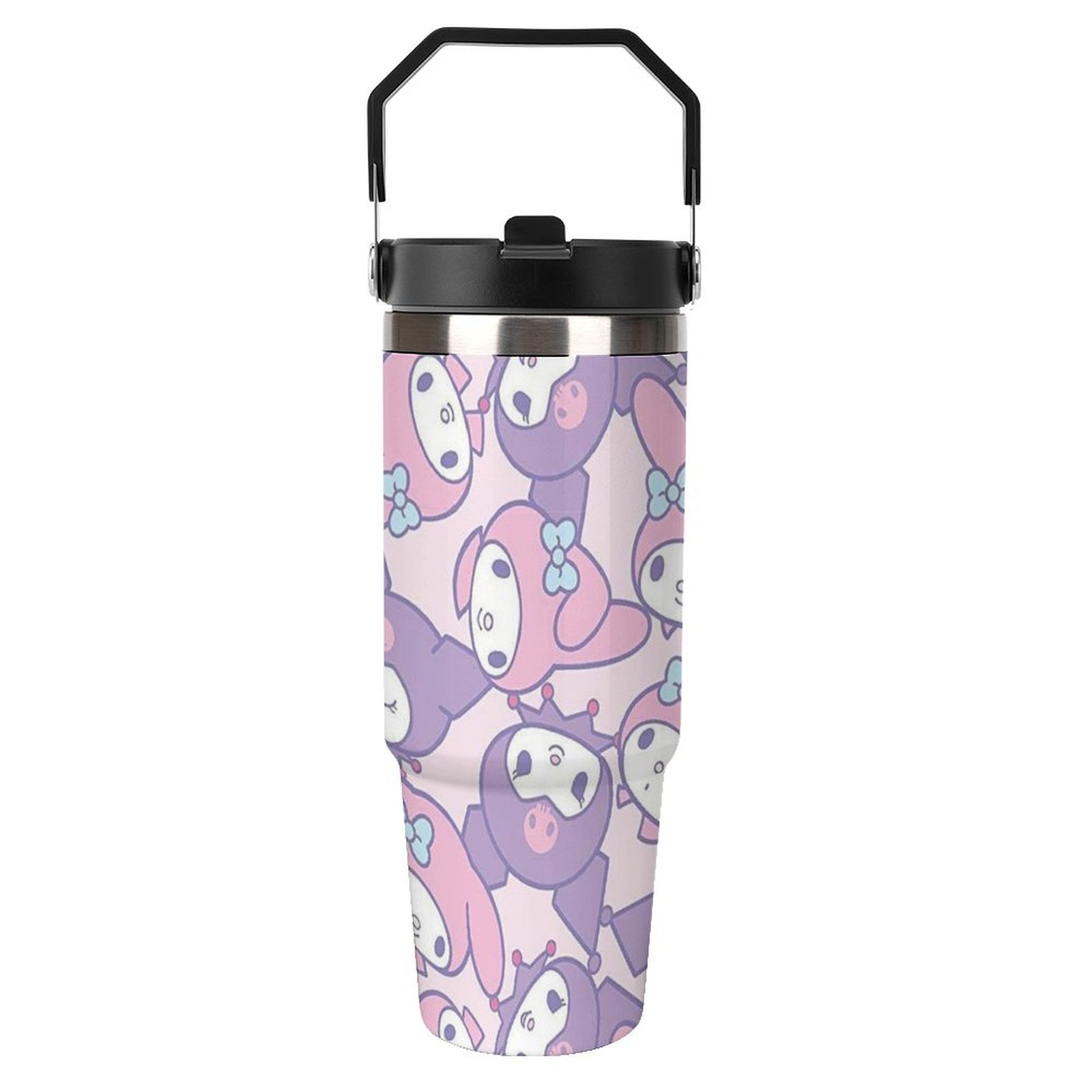 Kuromi And My Melody 30 Oz Tumbler with Straw, Vacuum Insulated ...