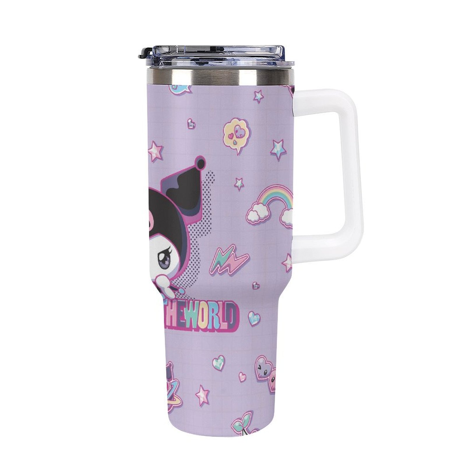 Kuromi And My Melody 40 Oz Tumbler with Handle And Straw, Vacuum ...