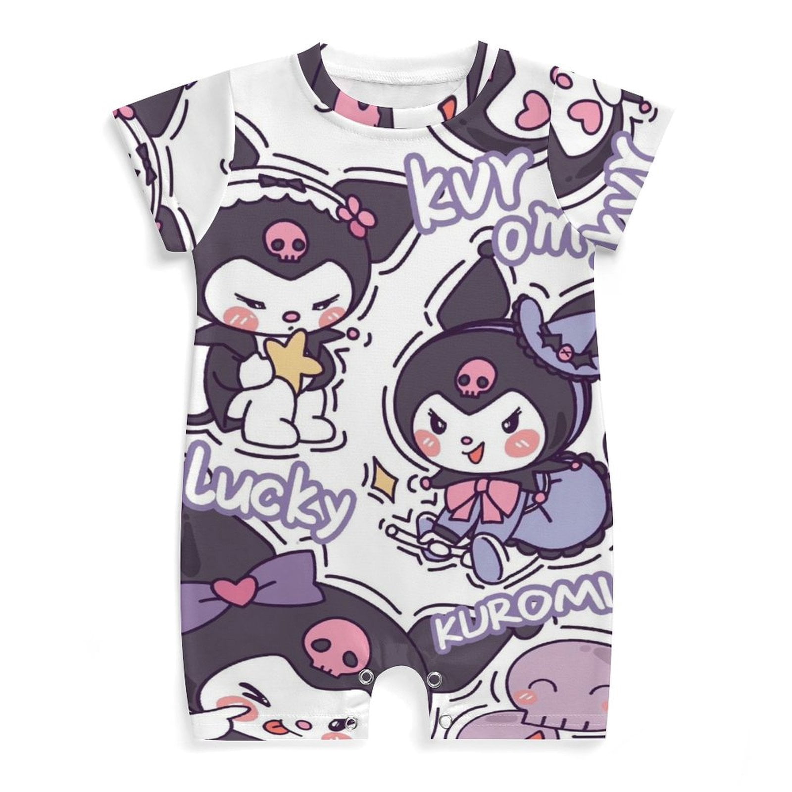 Kuromi And My Melody Baby Boy Girl Romper Short Sleeve Cotton Bodysuit ...
