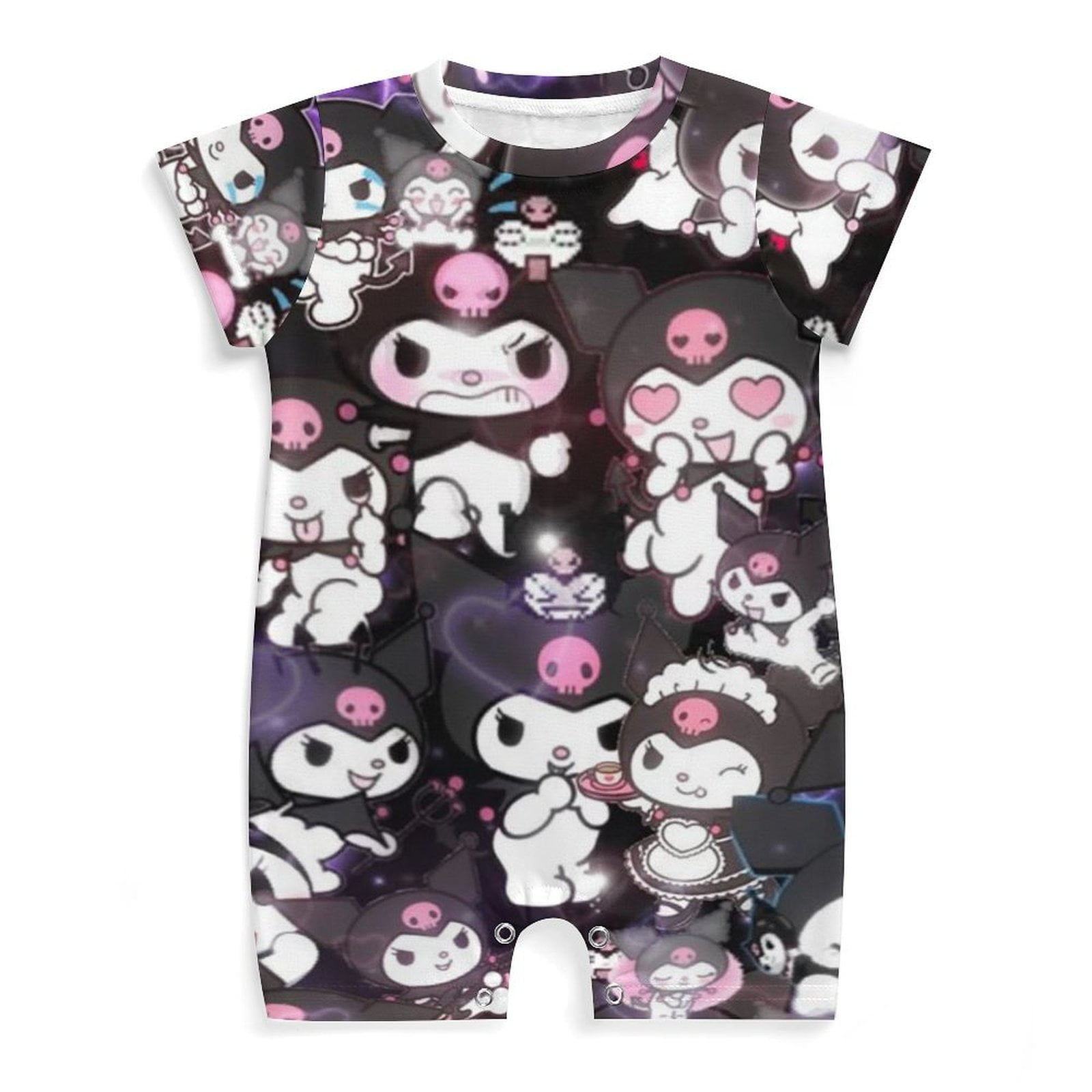 Kuromi And My Melody Baby Boy Girl Romper Short Sleeve Cotton Bodysuit ...