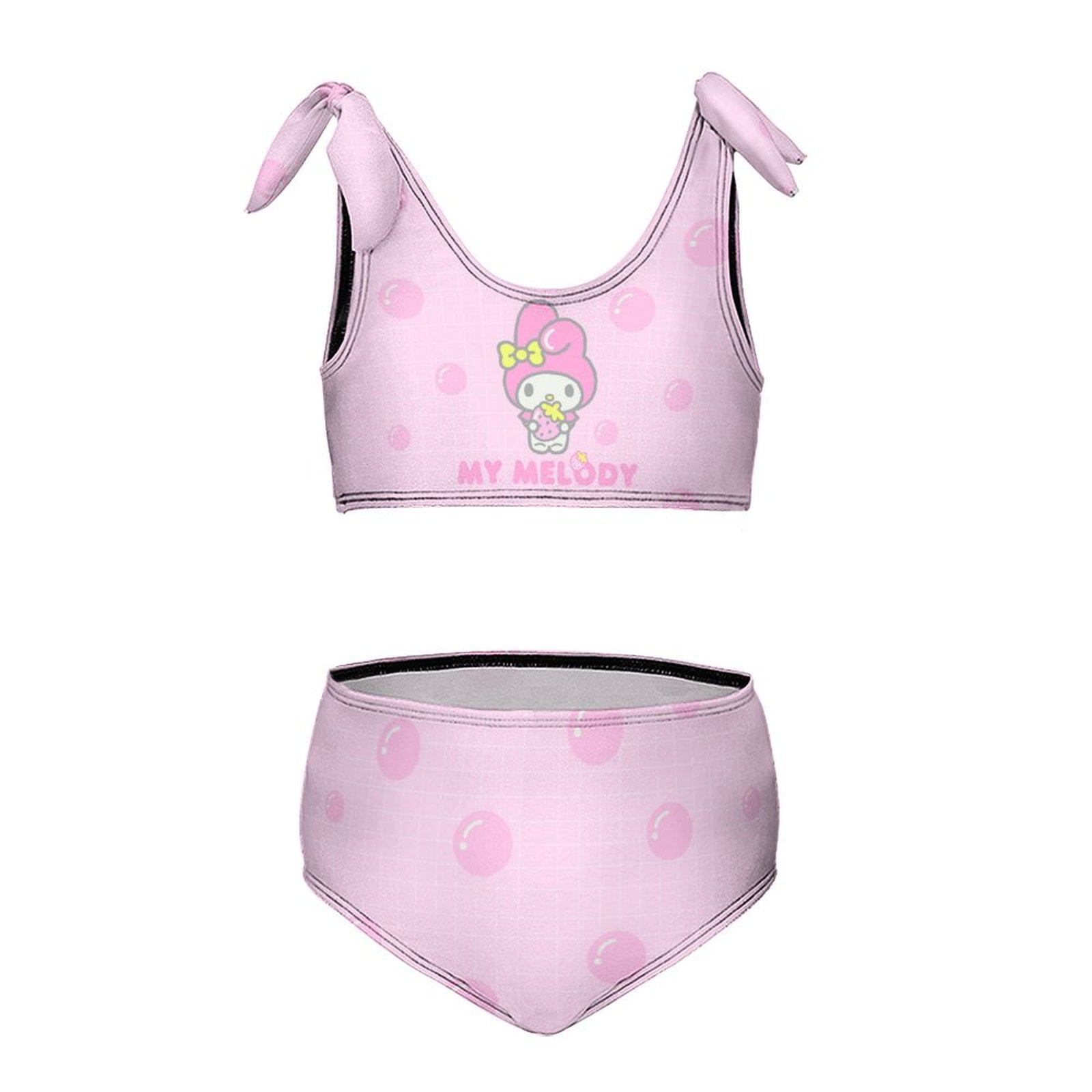 Kuromi And My Melody Girls' Swimwear Beach Sport Bikini Bathing Suit 2 ...