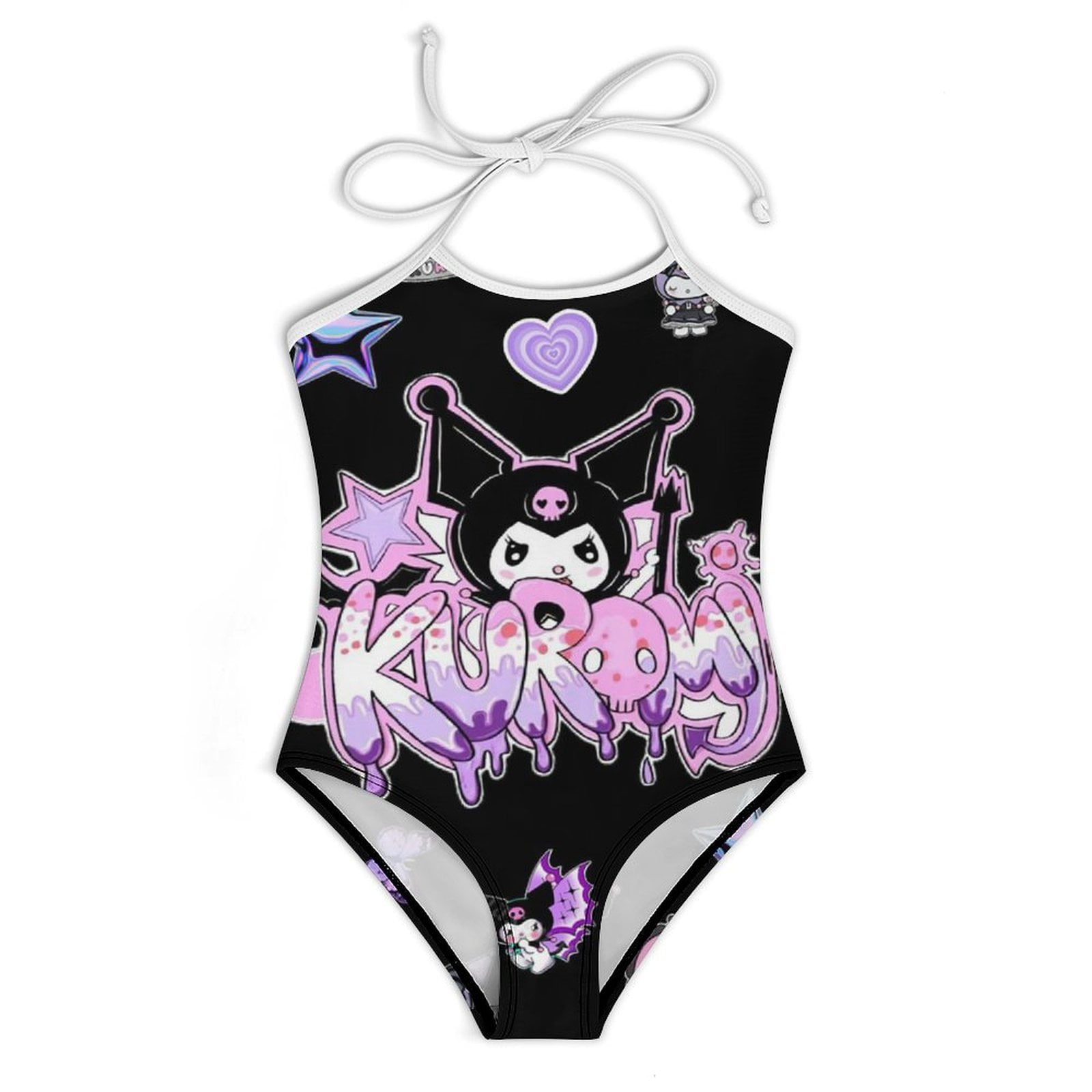 Kuromi And My Melody Girls' Swimwear Beach Sport Bikini Bathing Suit 2 ...