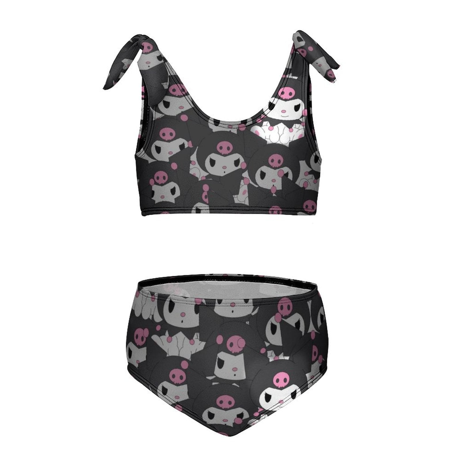 Kuromi And My Melody Girls' Swimwear Beach Sport Bikini Bathing Suit 2 ...