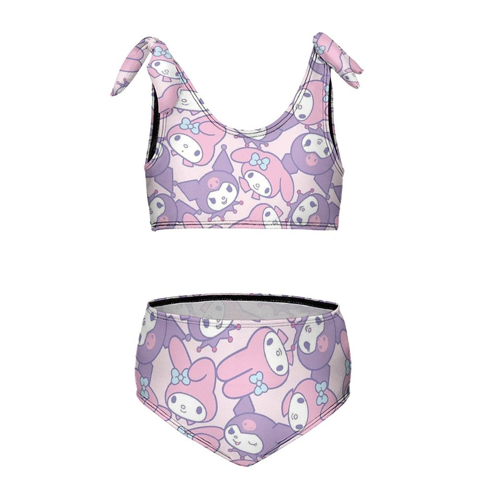 Kuromi And My Melody Girls' Swimwear Beach Sport Bikini Bathing Suit 2 ...