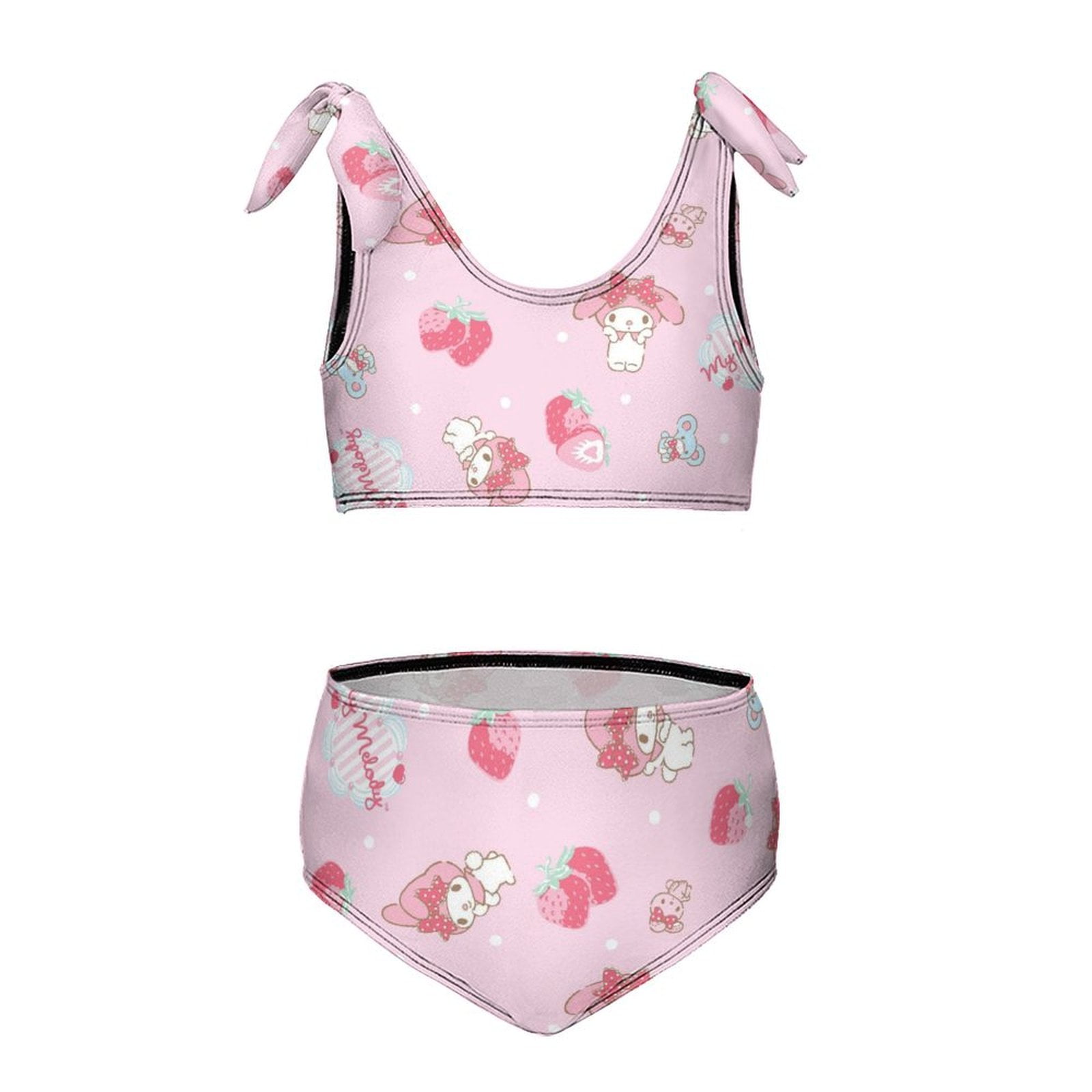 Kuromi And My Melody Girls' Swimwear Beach Sport Bikini Bathing Suit 2 ...
