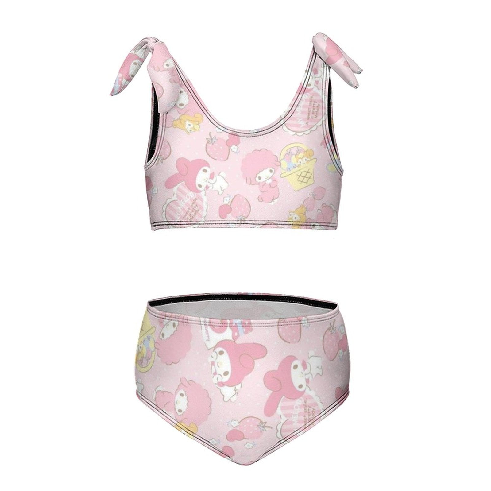 Kuromi And My Melody Girls' Swimwear Beach Sport Bikini Bathing Suit 2 ...