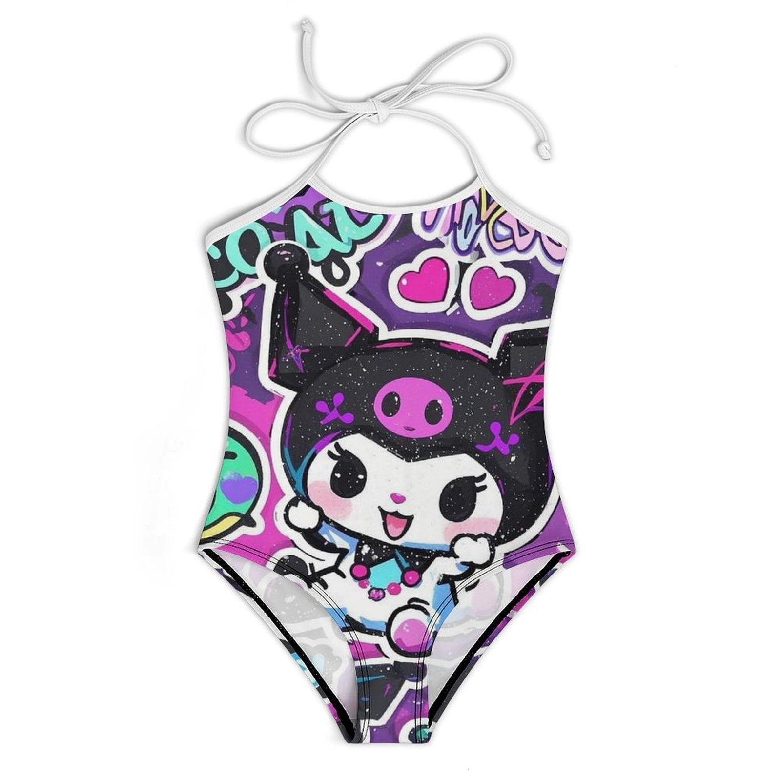 Kuromi And My Melody Girls' Swimwear Beach Sport Bikini Bathing Suit 2 ...