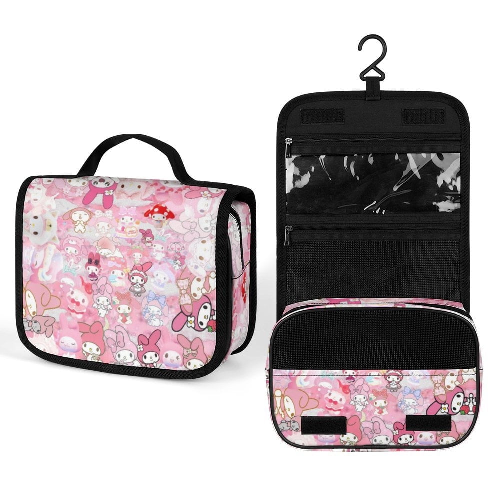 Kuromi And My Melody Hanging Travel Toiletry Bag Makeup Cosmetic Bag ...