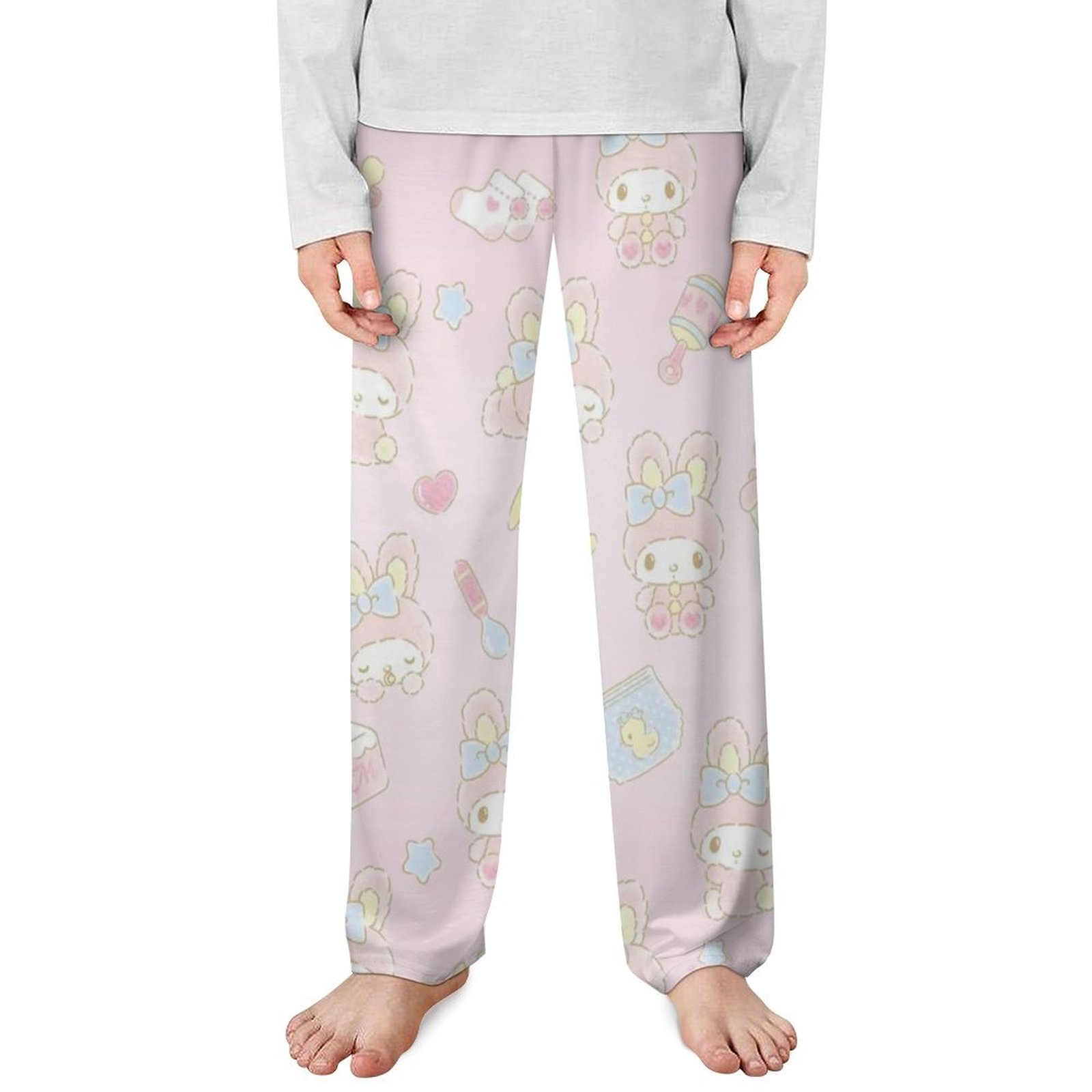 Kuromi And My Melody Kids Pajamas Pants Soft Elastic Waist PJ Bottoms ...