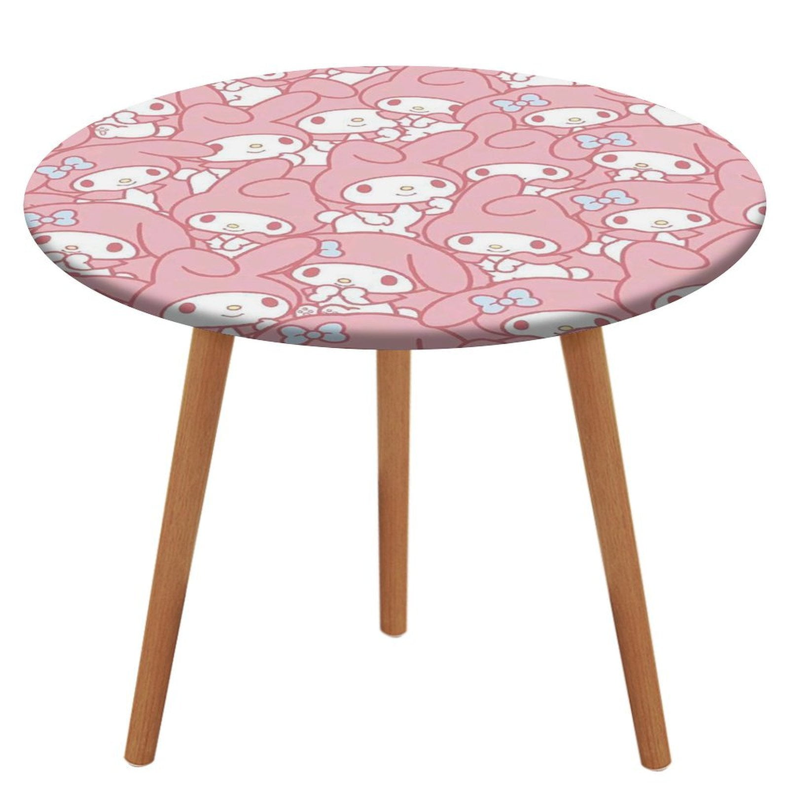 Kuromi And My Melody Round Fitted Tablecloth with Elastic Edge,Water ...