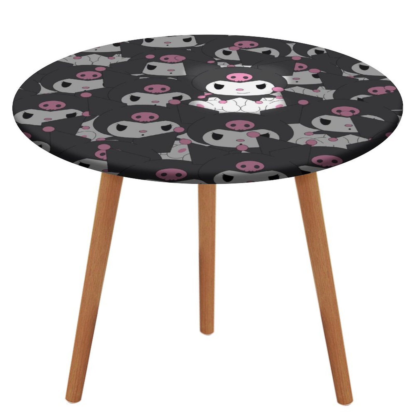 Kuromi And My Melody Round Fitted Tablecloth with Elastic Edge,Water ...