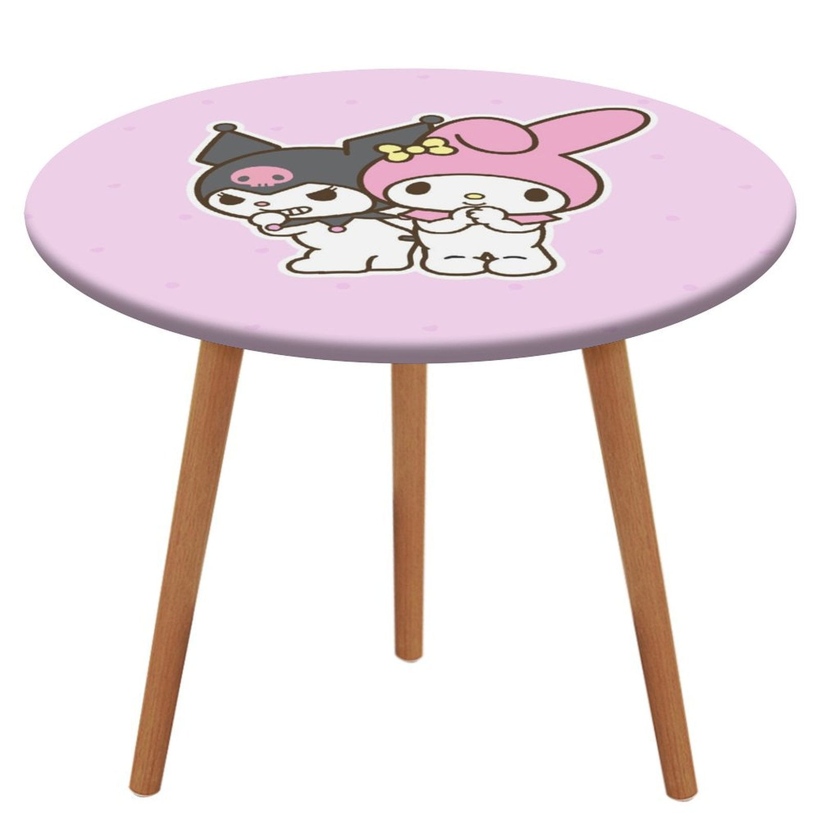 Kuromi And My Melody Round Fitted Tablecloth with Elastic Edge,Water ...