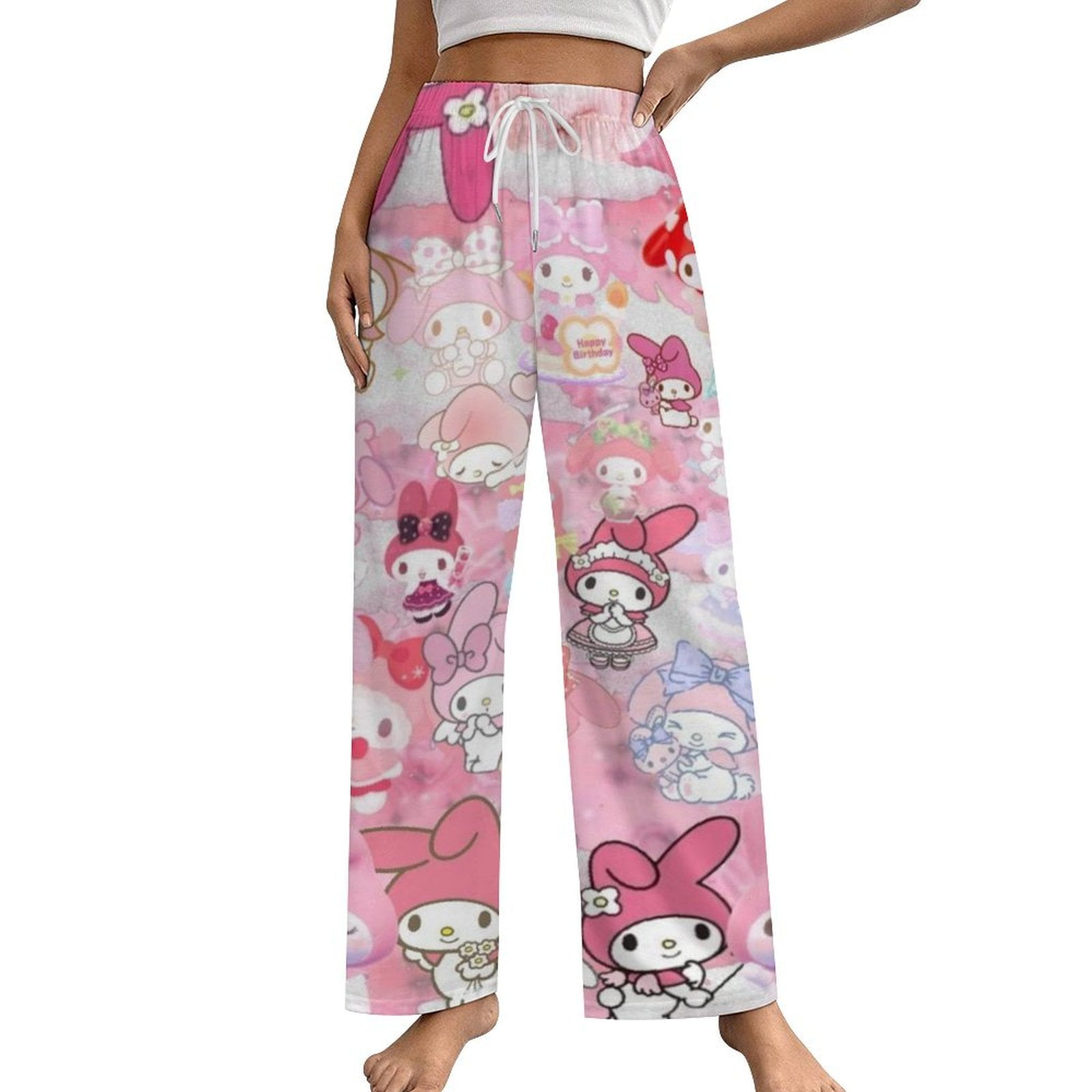 Kuromi And My Melody Womens Comfy Pajama PJ Pants Lounge Pants ...