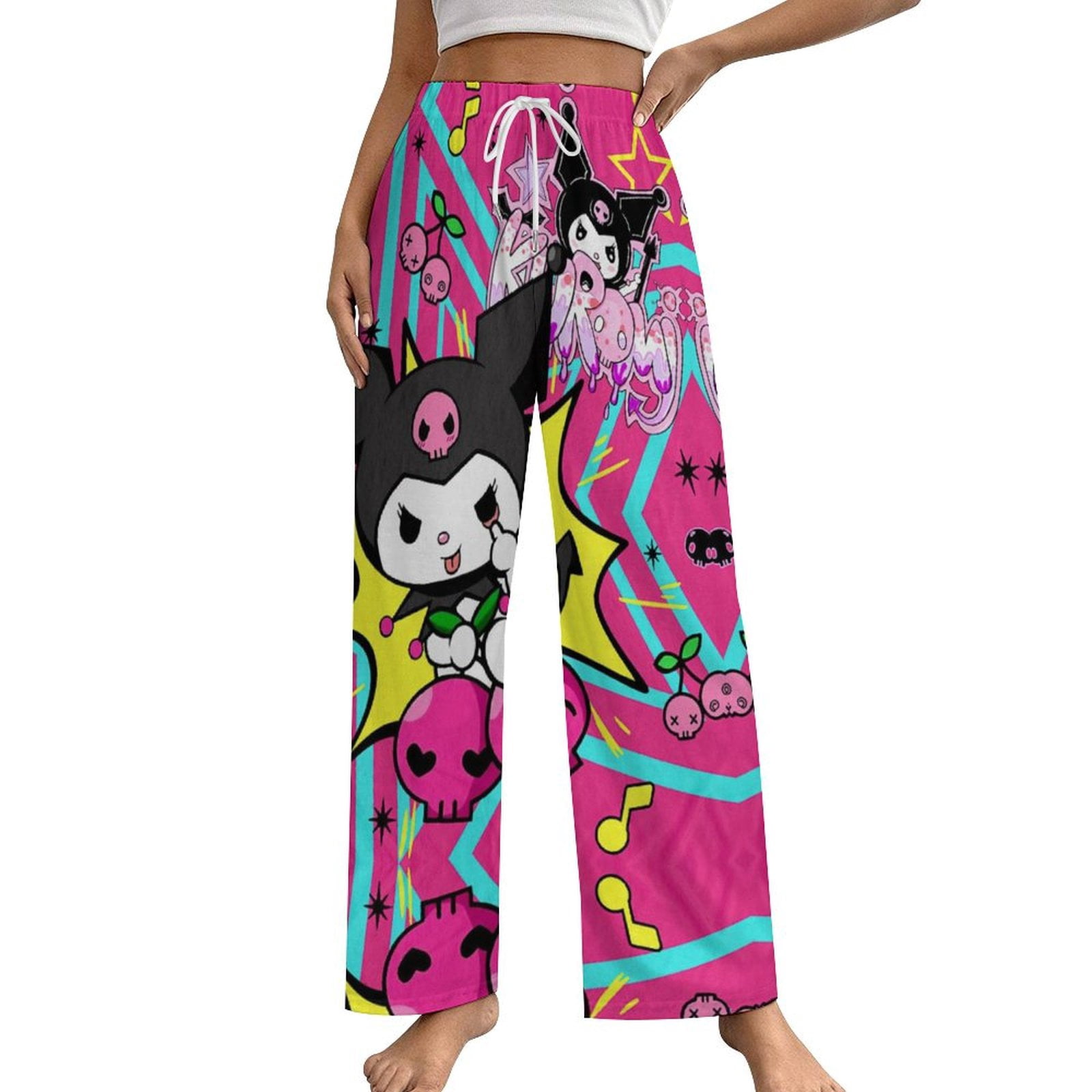 Kuromi And My Melody Womens Comfy Pajama PJ Pants Lounge Pants ...