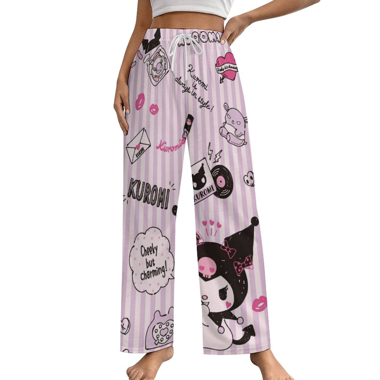 Kuromi And My Melody Womens Comfy Pajama PJ Pants Lounge Pants ...