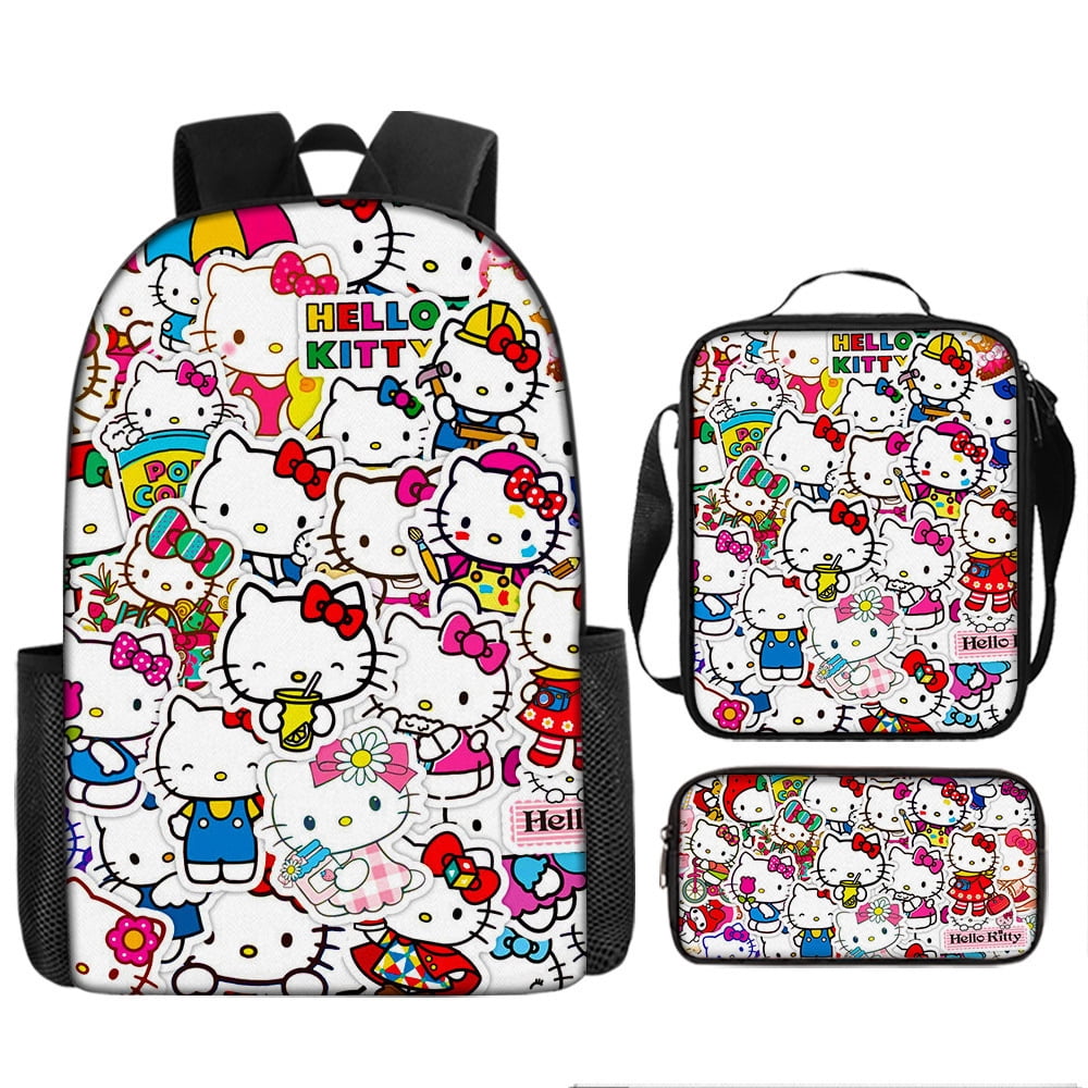 Kuromi Anime Backpack Set 3 Pieces with Lunch Bag and Pencil Case for ...