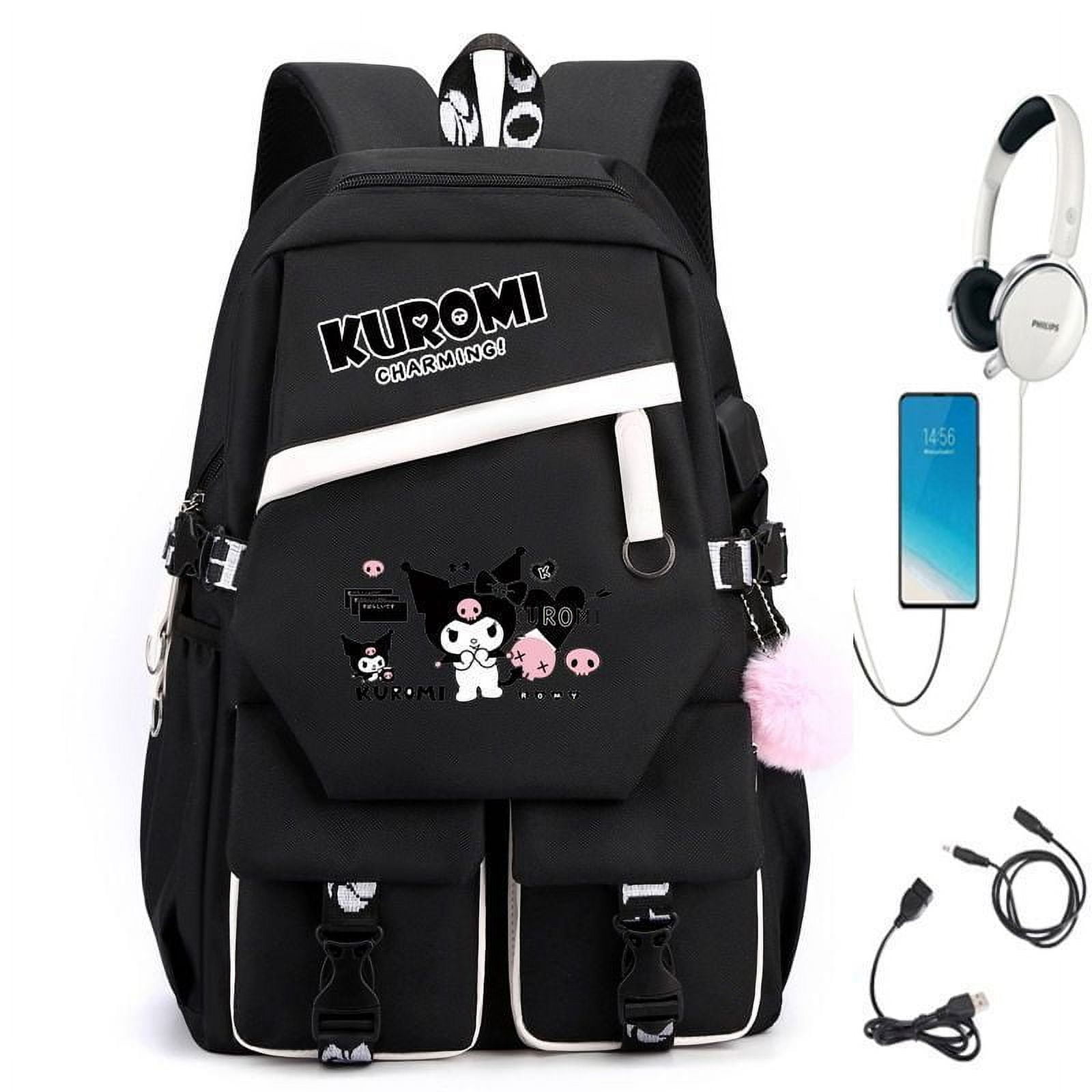 Kuromi Anime Backpacks Cartoon Bag Laptop Backpack Daypack 3D Printed ...