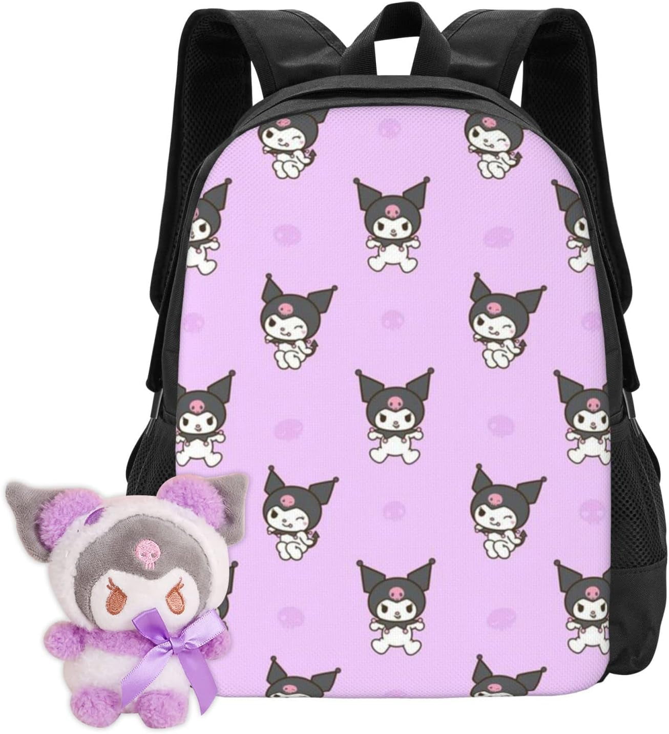 Kuromi Anime Backpacks For Unisex Lightweight Cute Cartoon Backpack ...