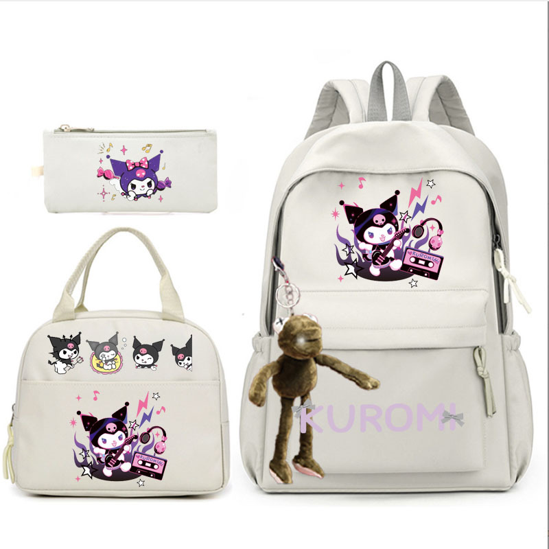 Kuromi Anime Backpacks Sets, Cartoon Laptop Backpack with Lunch Bag and ...
