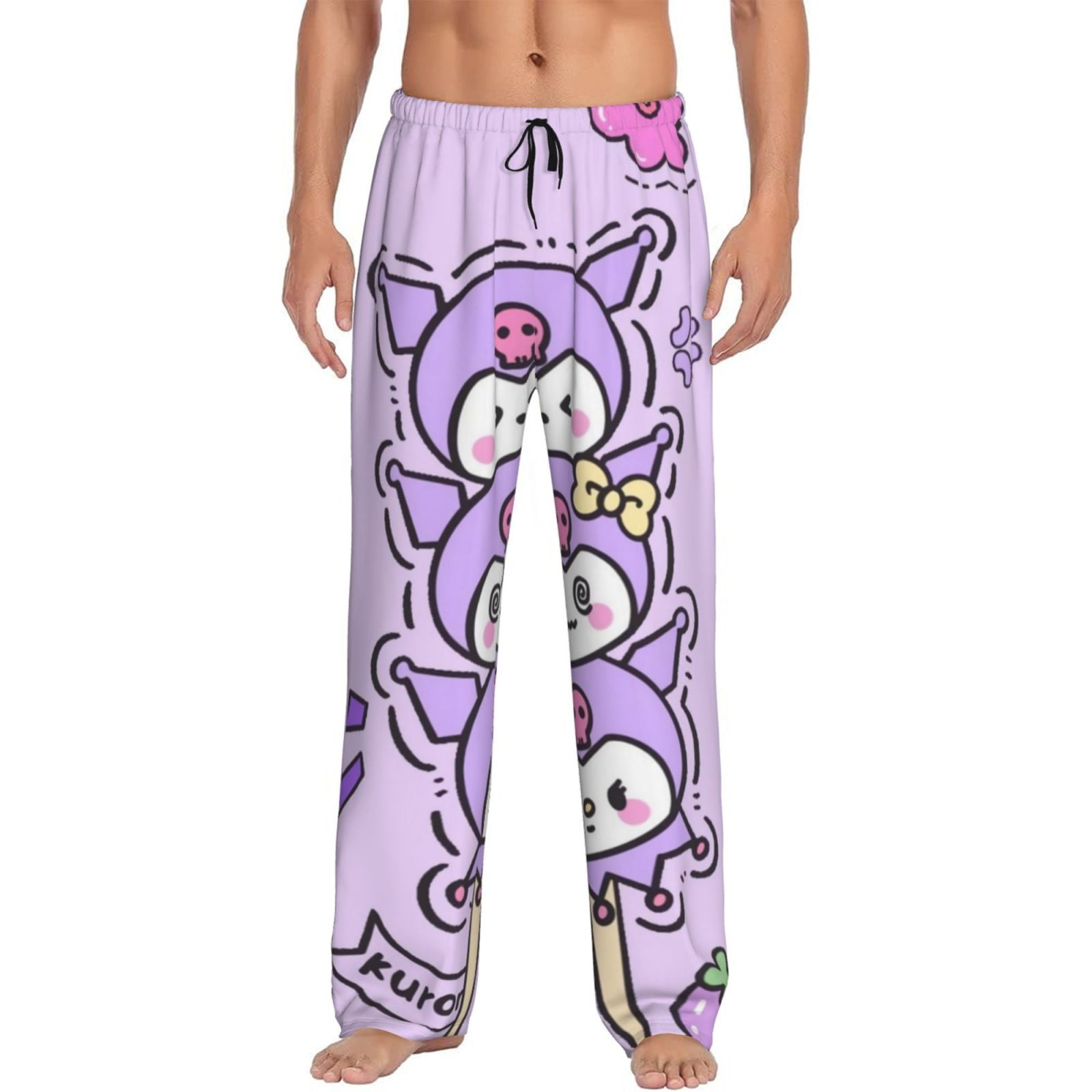 Kuromi Anime Cartoon All-Over Print Men'S Black Pajama Pants - Walmart.com