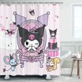 Kuromi Anime Cartoon Shower Curtain and Cute Shower Funny Accessories ...