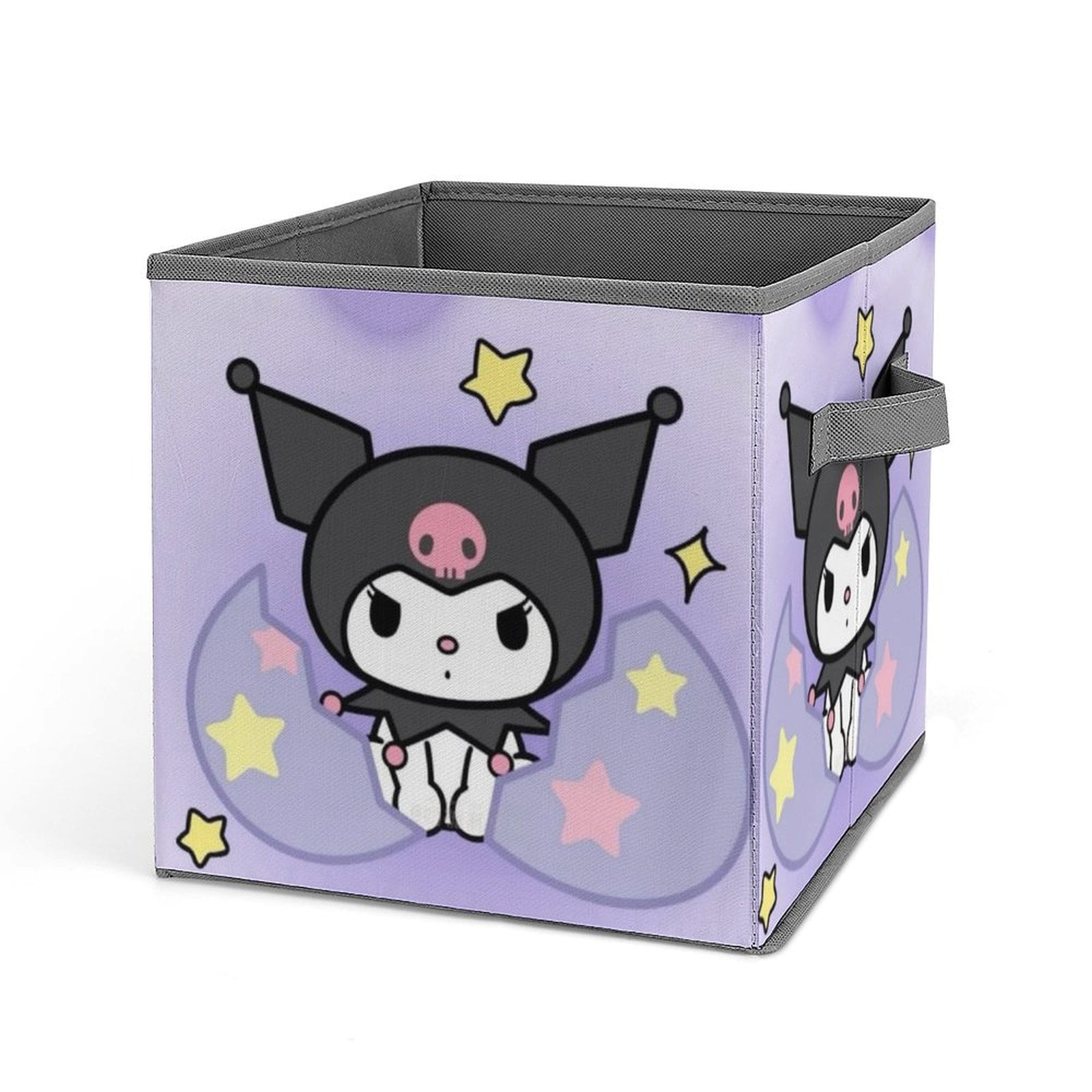 Kuromi Anime Cartoon Storage Basket Collapsible Organizer with Handle ...