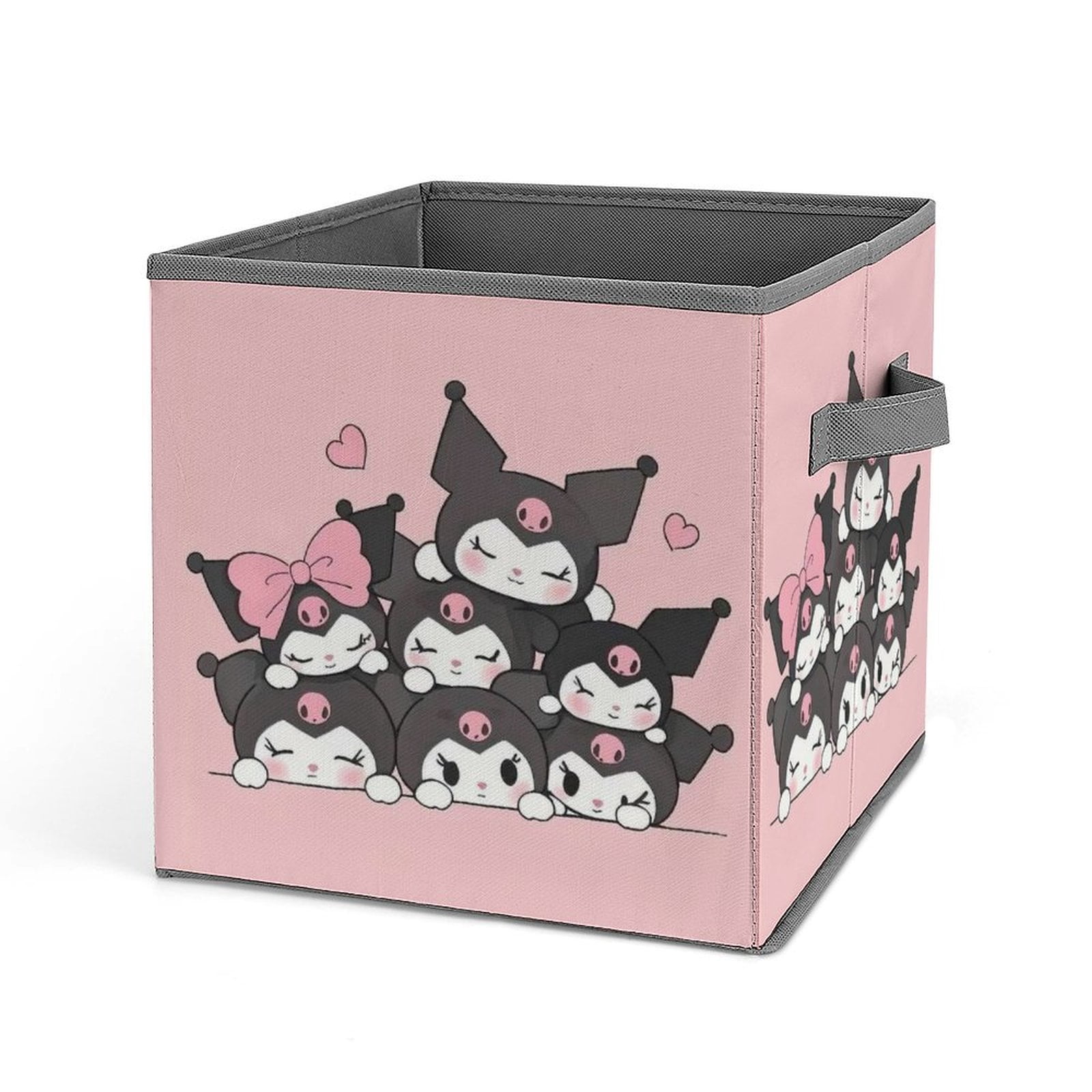 Kuromi Anime Cartoon Storage Basket Collapsible Organizer with Handle ...