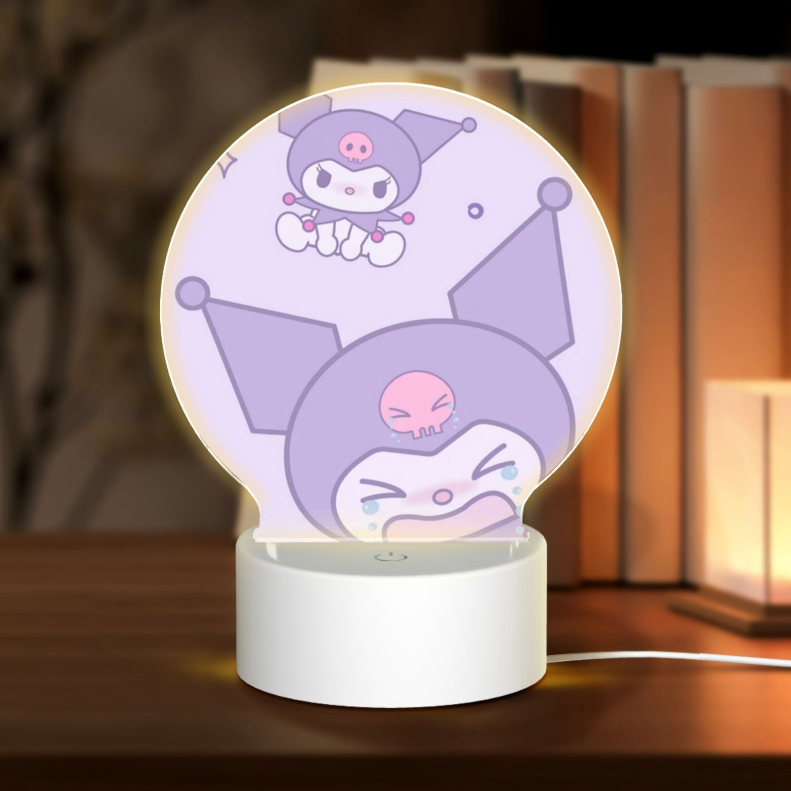 Kuromi Anime Round Acrylic Night Light Is Suitable For Rooms ...