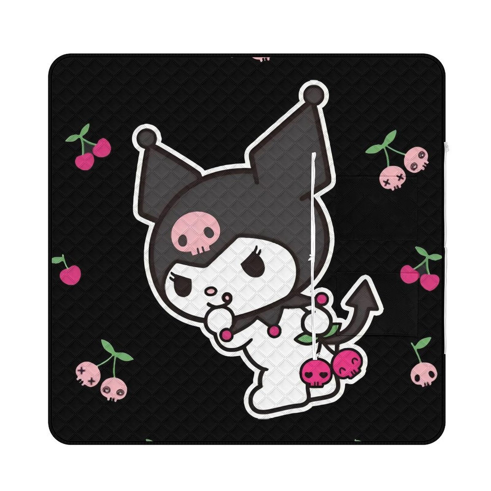Kuromi Anime Waterproof Foldable Beach Blanket Picnic Mat Tote Perfect ...