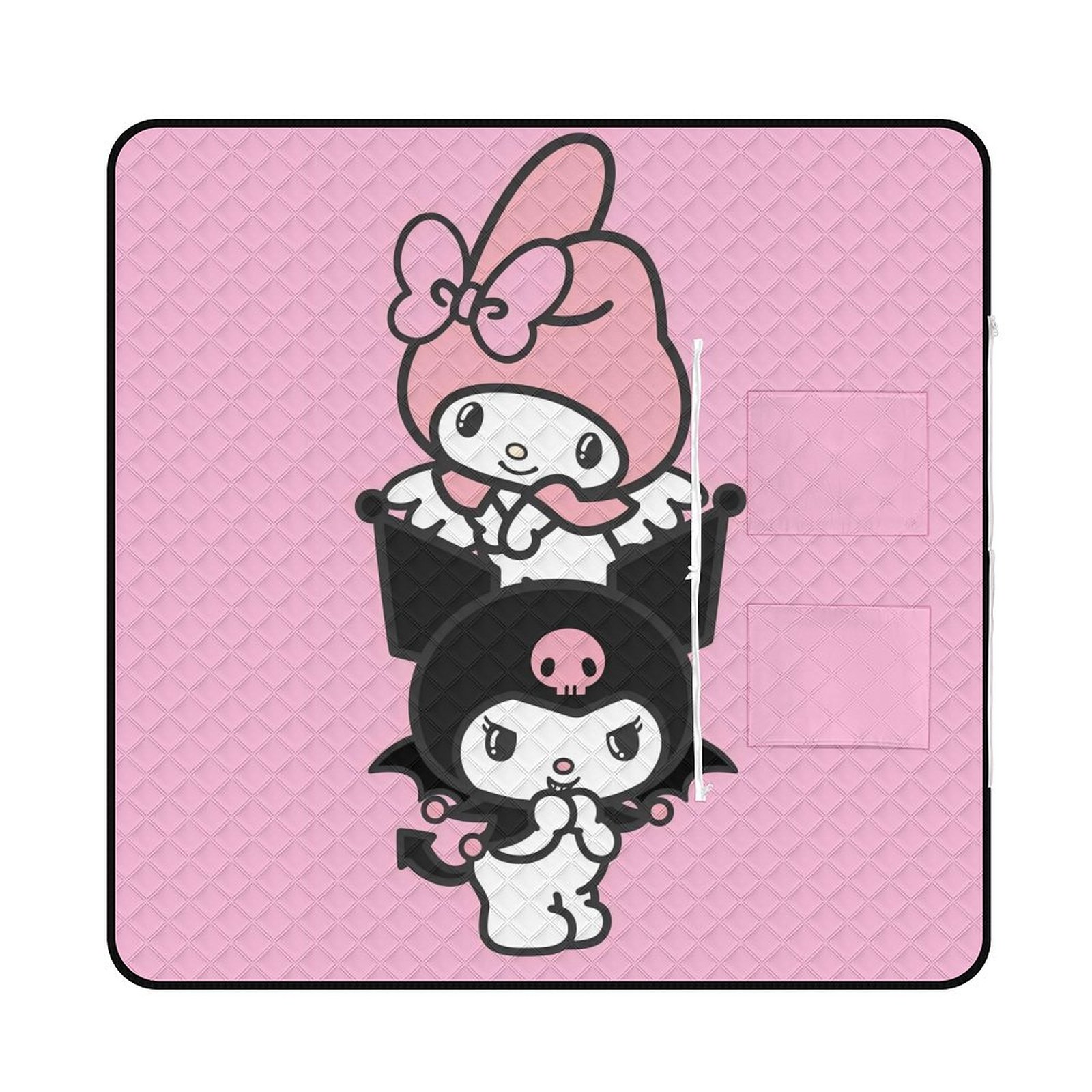 Kuromi Anime Waterproof Foldable Beach Blanket Picnic Mat Tote Perfect ...