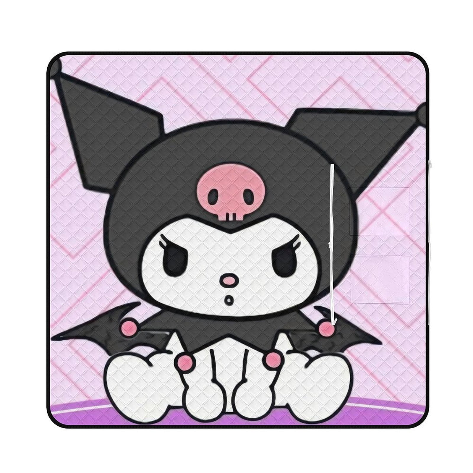 Kuromi Anime Waterproof Foldable Beach Blanket Picnic Mat Tote Perfect ...
