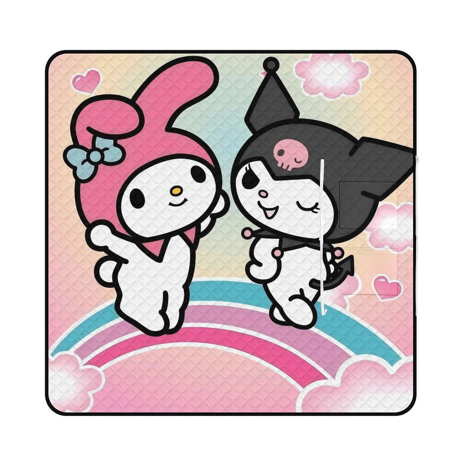 Kuromi Anime Waterproof Foldable Beach Blanket Picnic Mat Tote Perfect ...